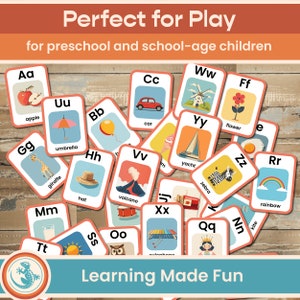 26 Alphabet Flashcards Printable, Digital Download, Montessori Layout ...