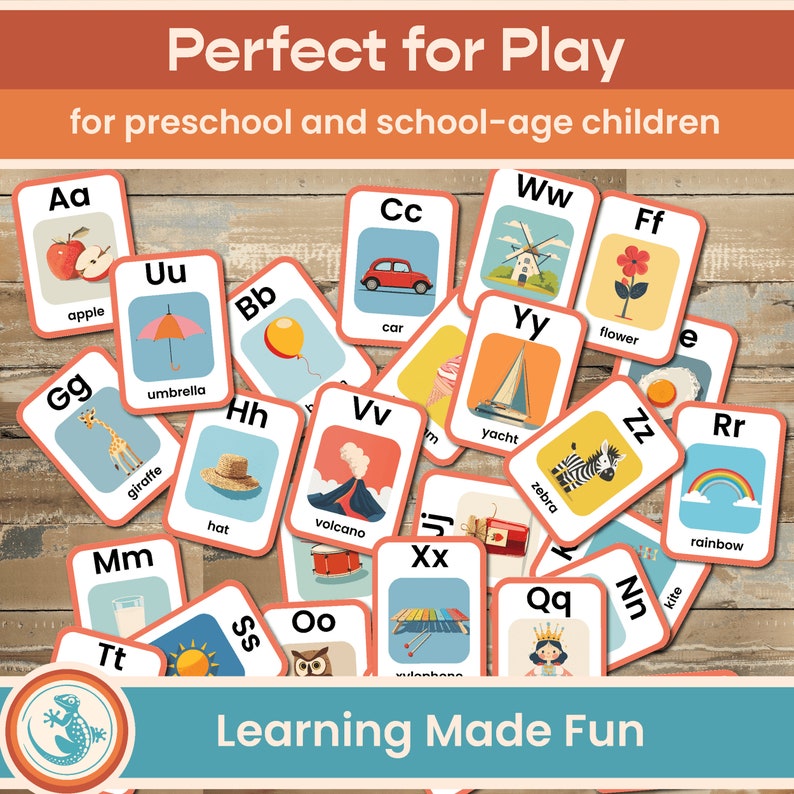 26 Alphabet Flashcards Printable, Digital Download, Montessori Layout ...