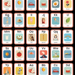 26 Alphabet Flashcards Printable, Digital Download, Montessori Layout ...