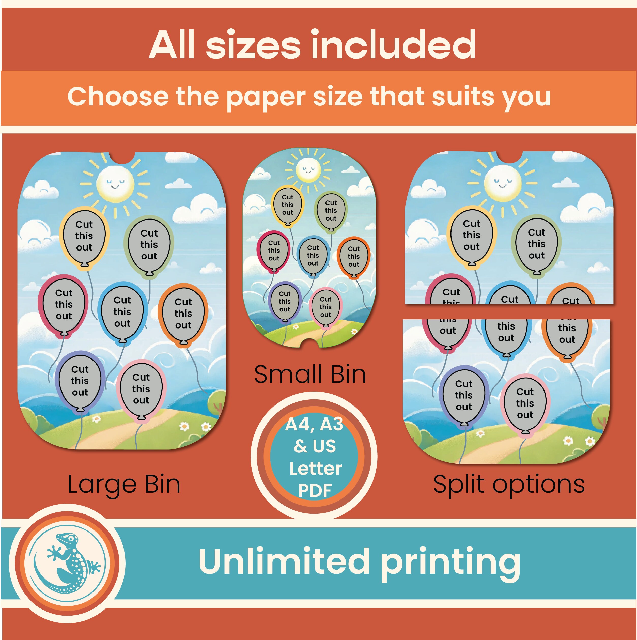 Slot the Balloons Into the Shapes in the Sky: Flisat Insert, Digital ...