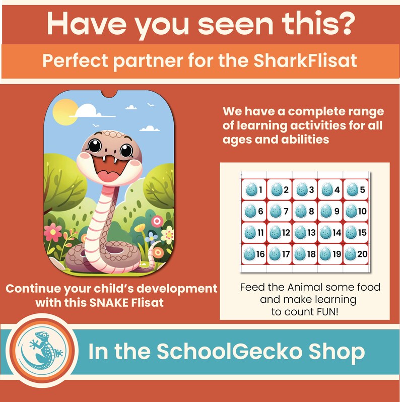 Feed the Shark Flisat Insert, Counting to 20 Activity, Printable ...