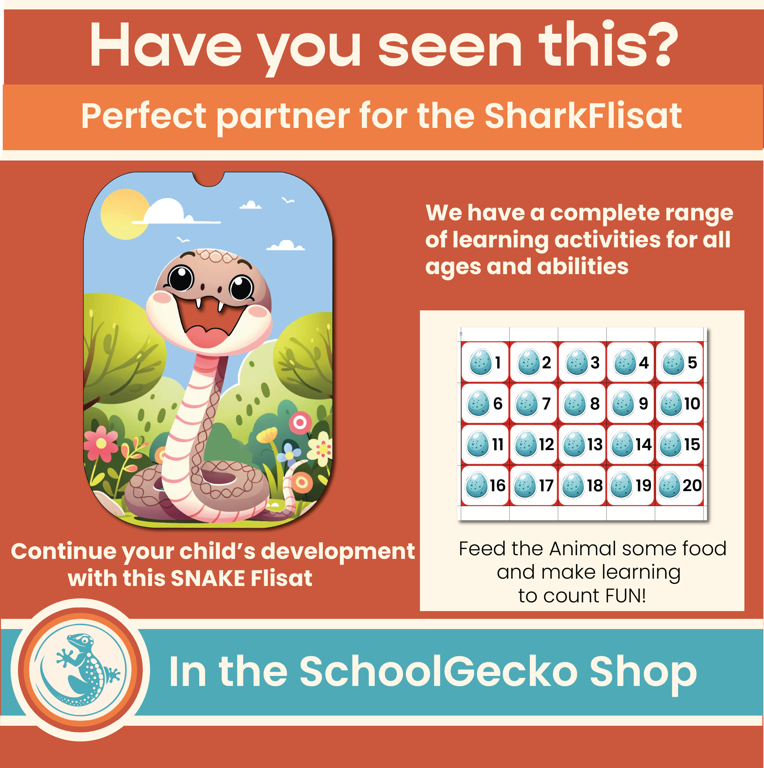 Feed the Shark Flisat Insert, Counting to 20 Activity, Printable ...