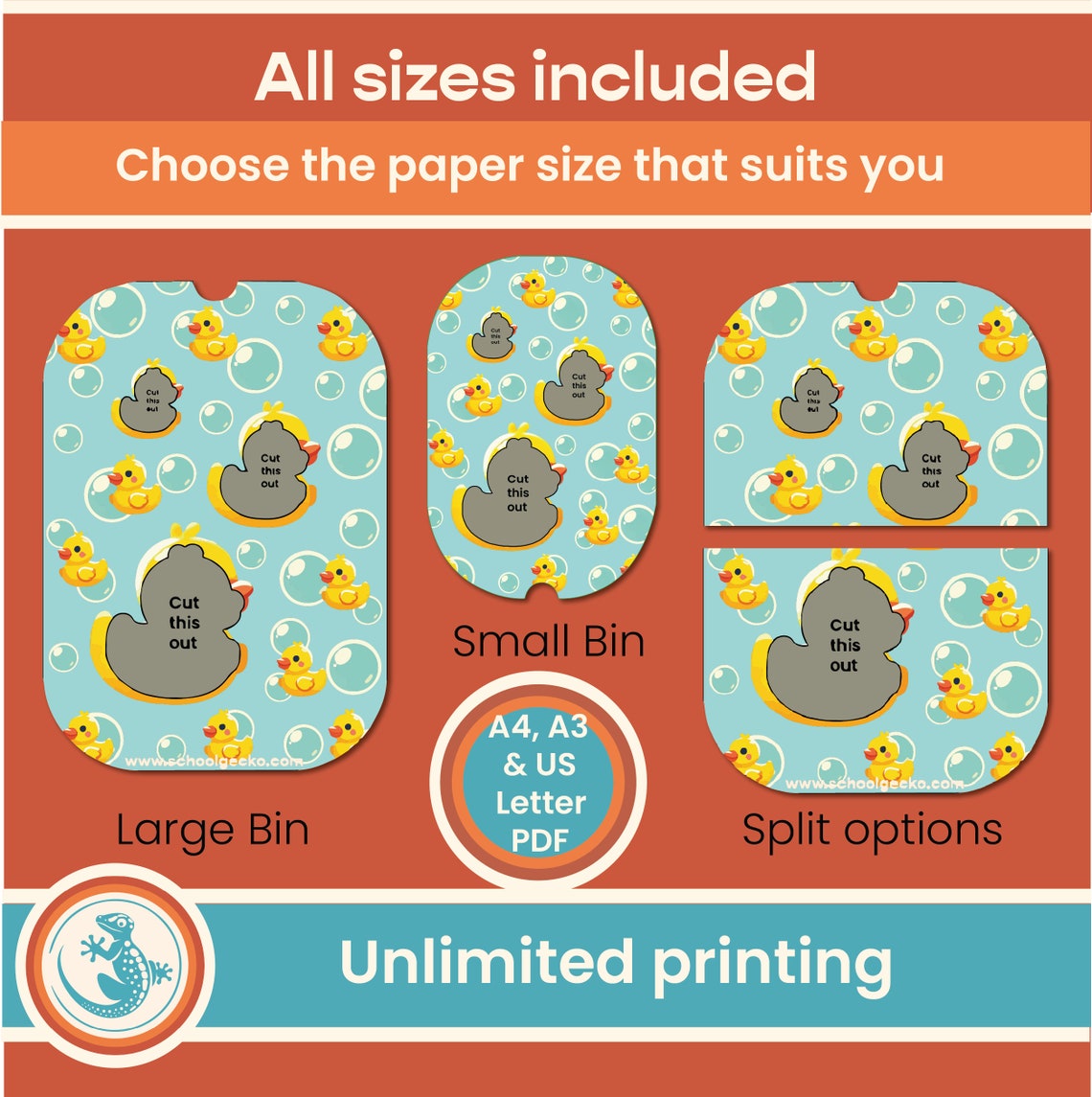 Flisat Insert Sort Rubber Ducks by Size, Matching Activity, Printable ...