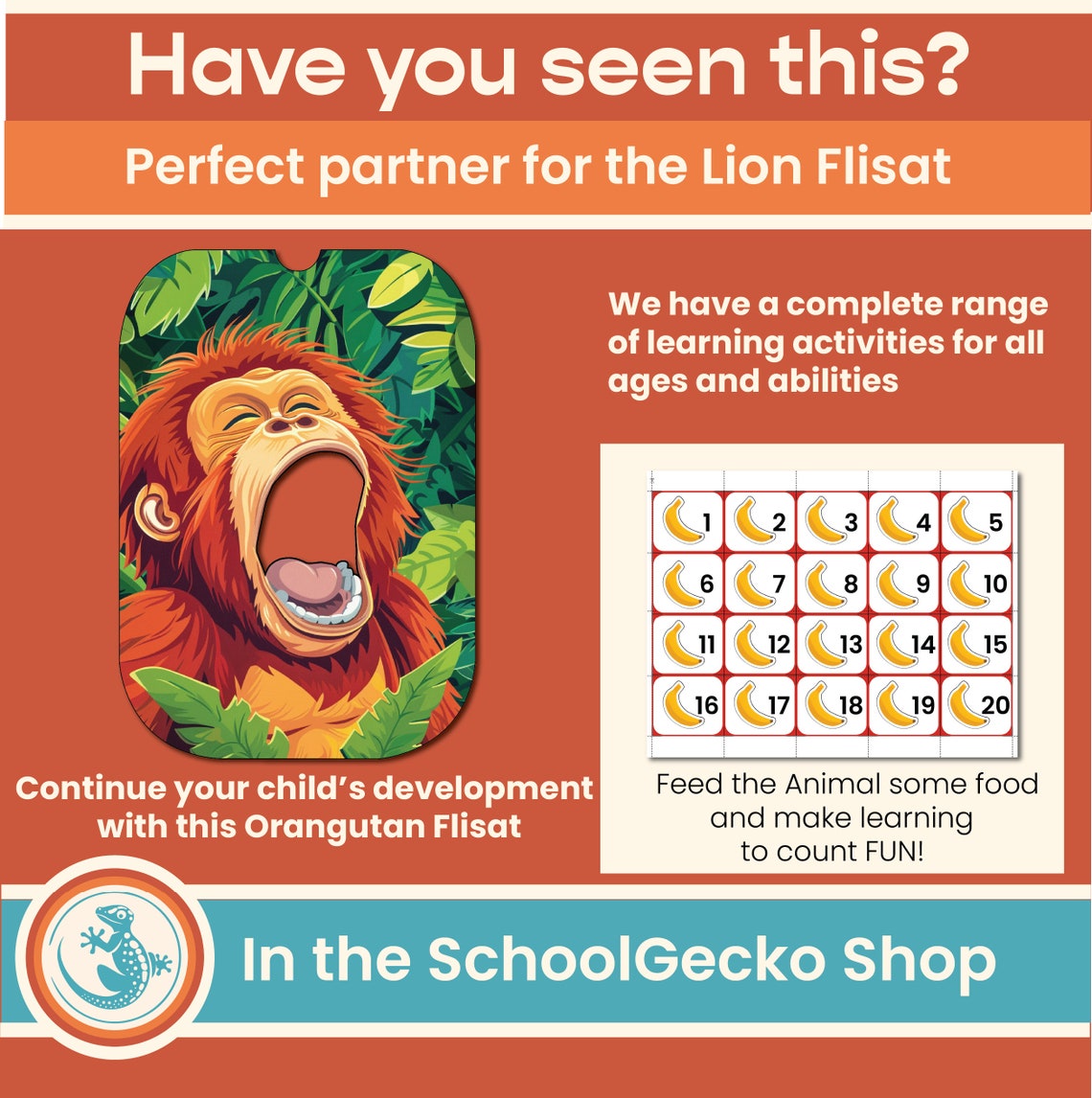 Feed the Lion Flisat Insert, Counting to 20 Activity, Printable ...