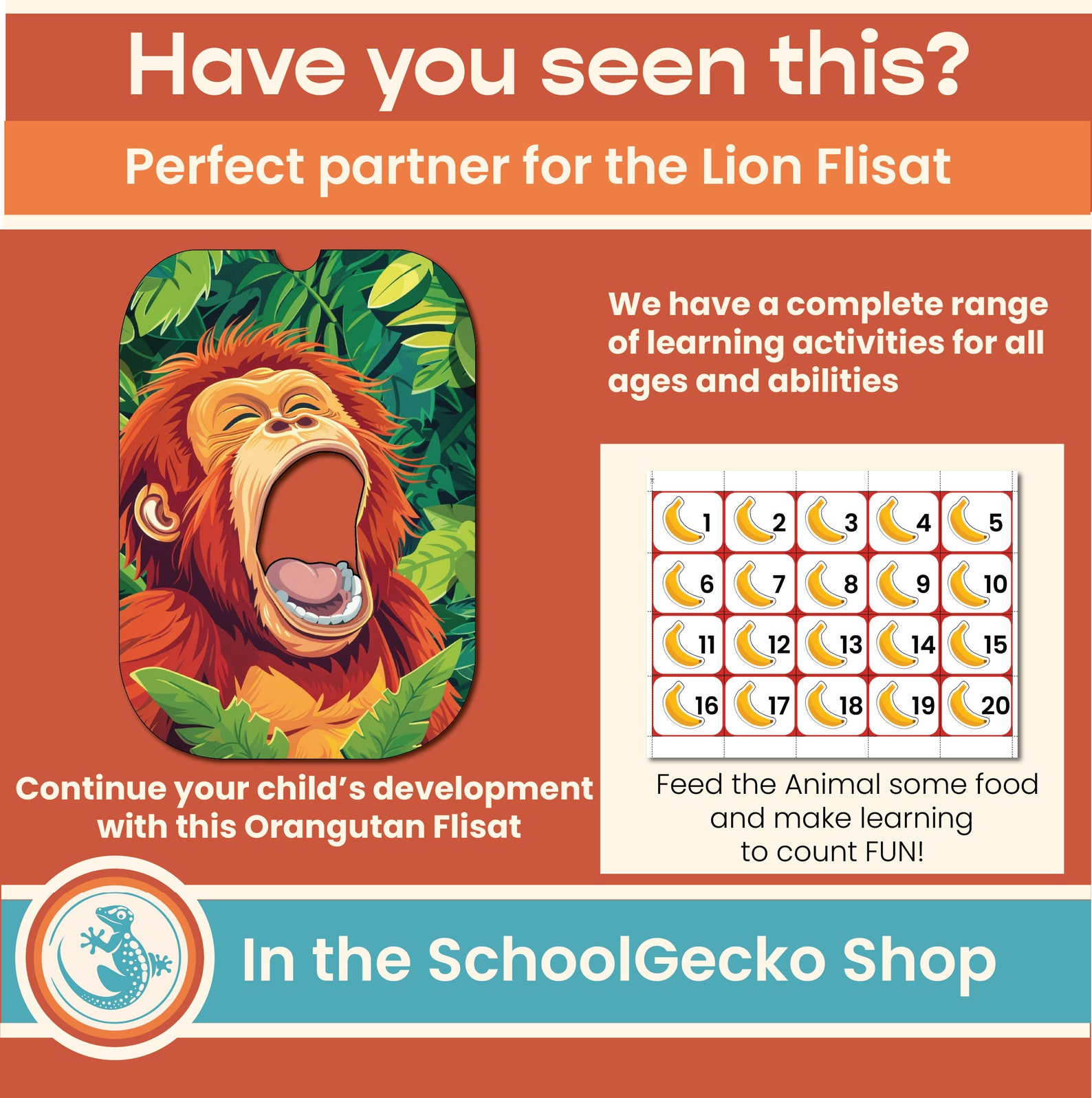 Feed the Lion Flisat Insert, Counting to 20 Activity, Printable ...