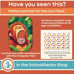 Feed the Lion Flisat Insert, Counting to 20 Activity, Printable ...