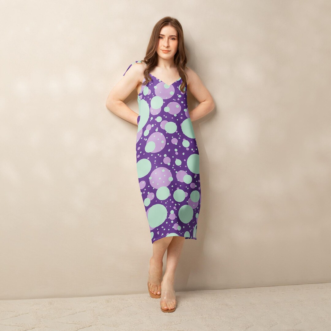 Tie-strap Midi Dress – Polka Motion – XS–2X - Etsy