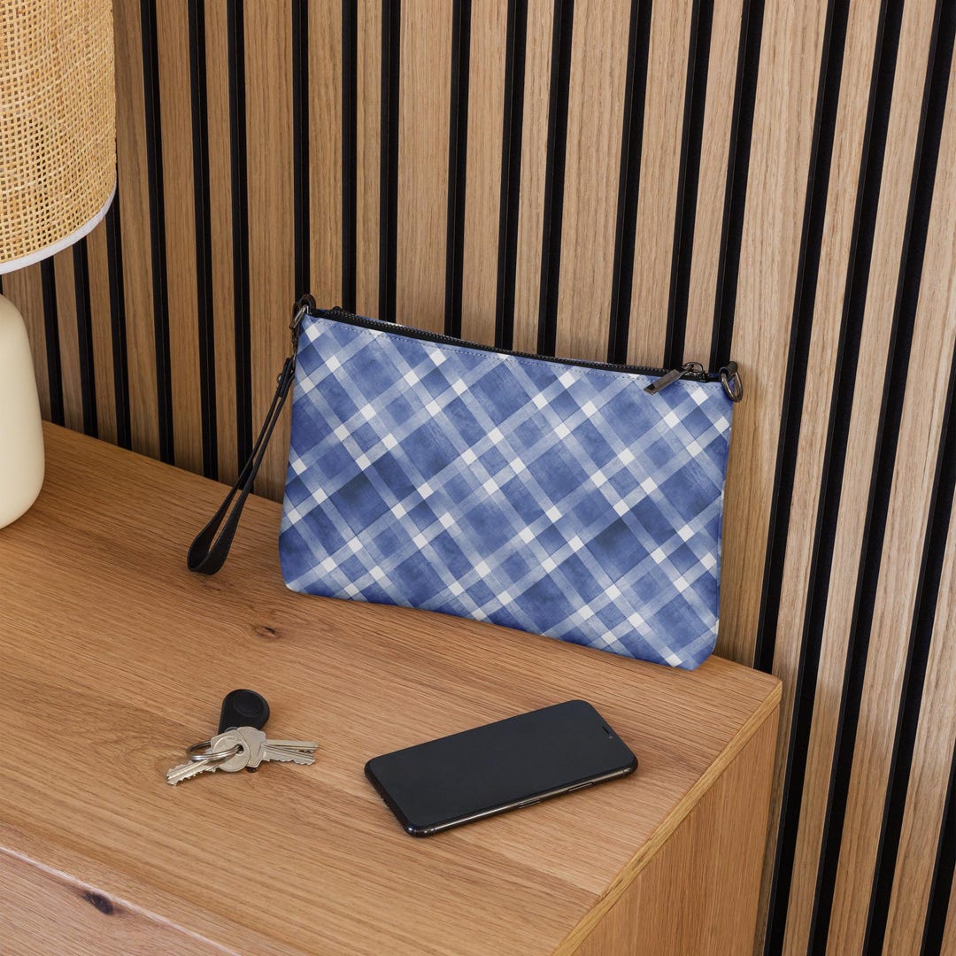 Crossbody Bag - Blue Plaid - Etsy