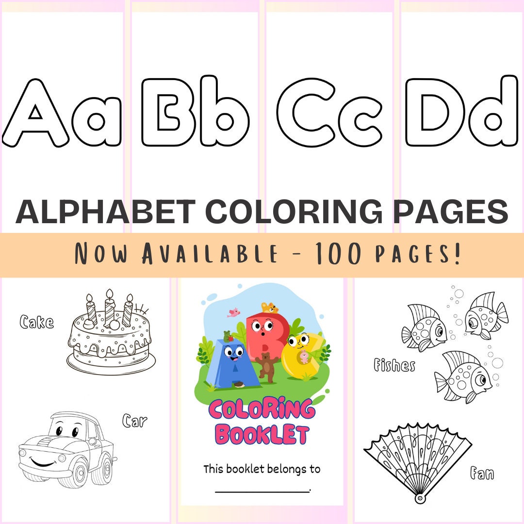 ALPHABET COLORING Pages, Letter Coloring, Printable Coloring Page ...