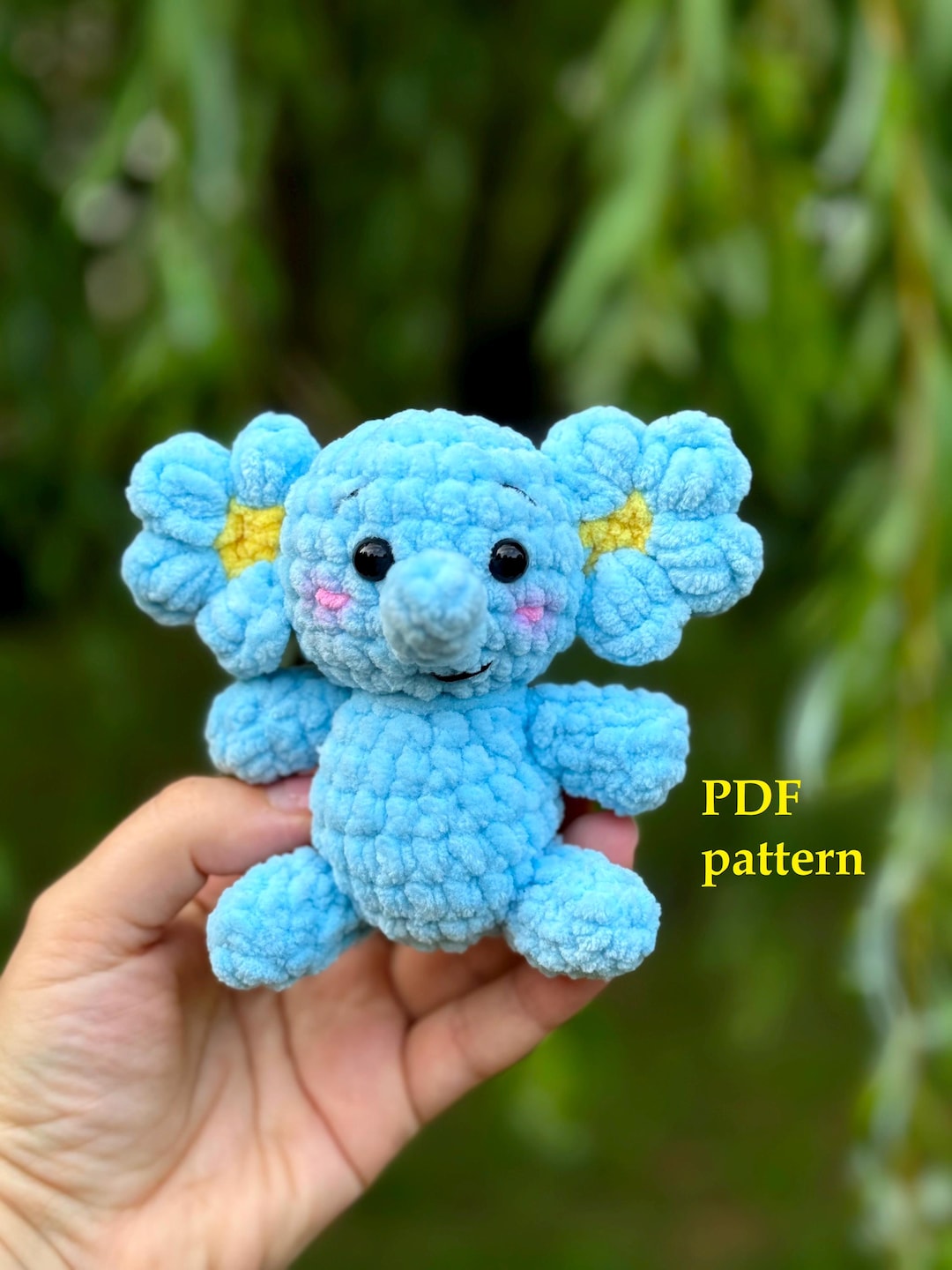 Crochet Elephant Pattern, Amigurumi Crochet Keychain, Stuffed Animal ...