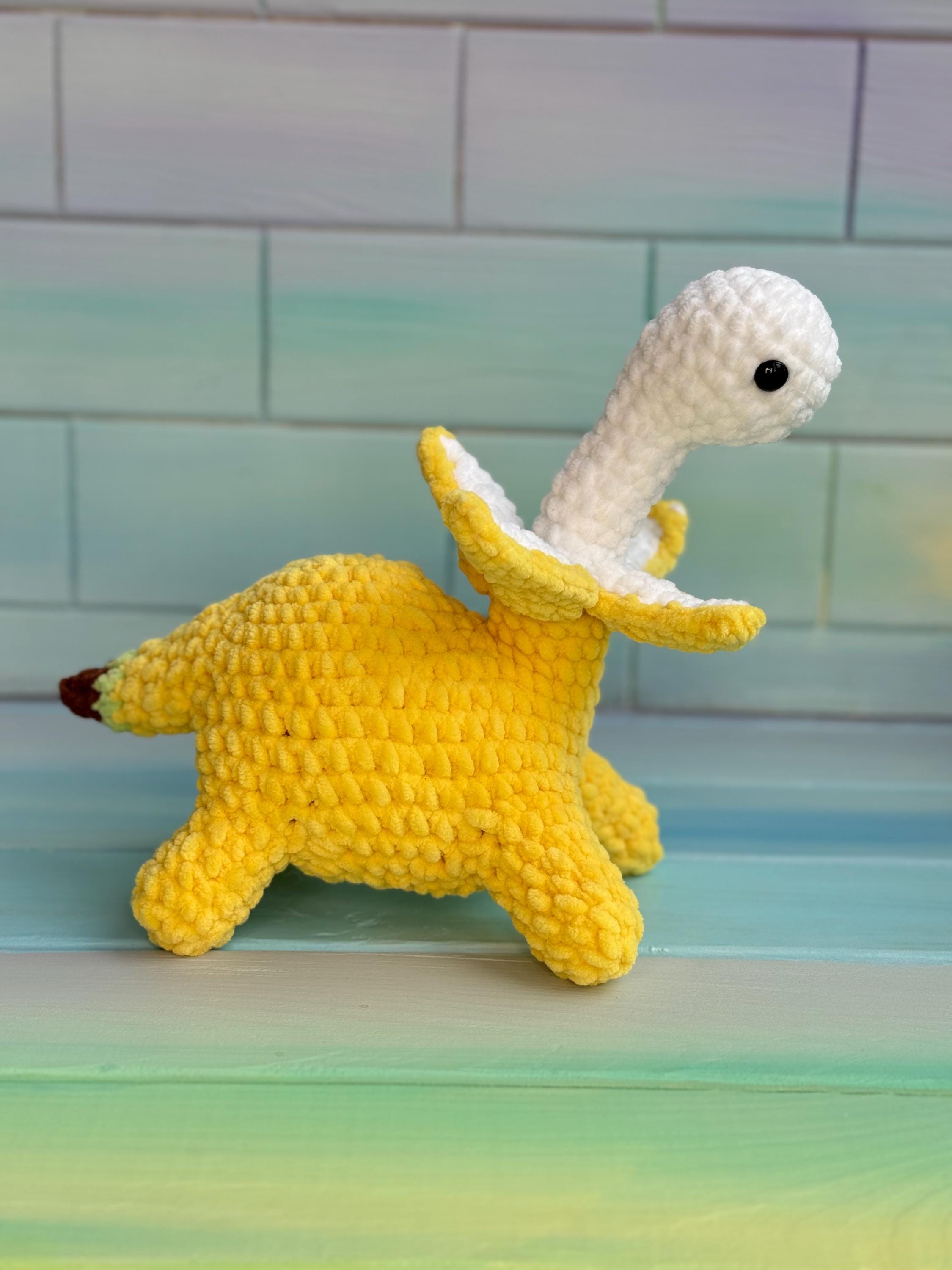 No Sew Bananasaurus Crochet Pattern, Dinosaur Amigurumi Crochet ...