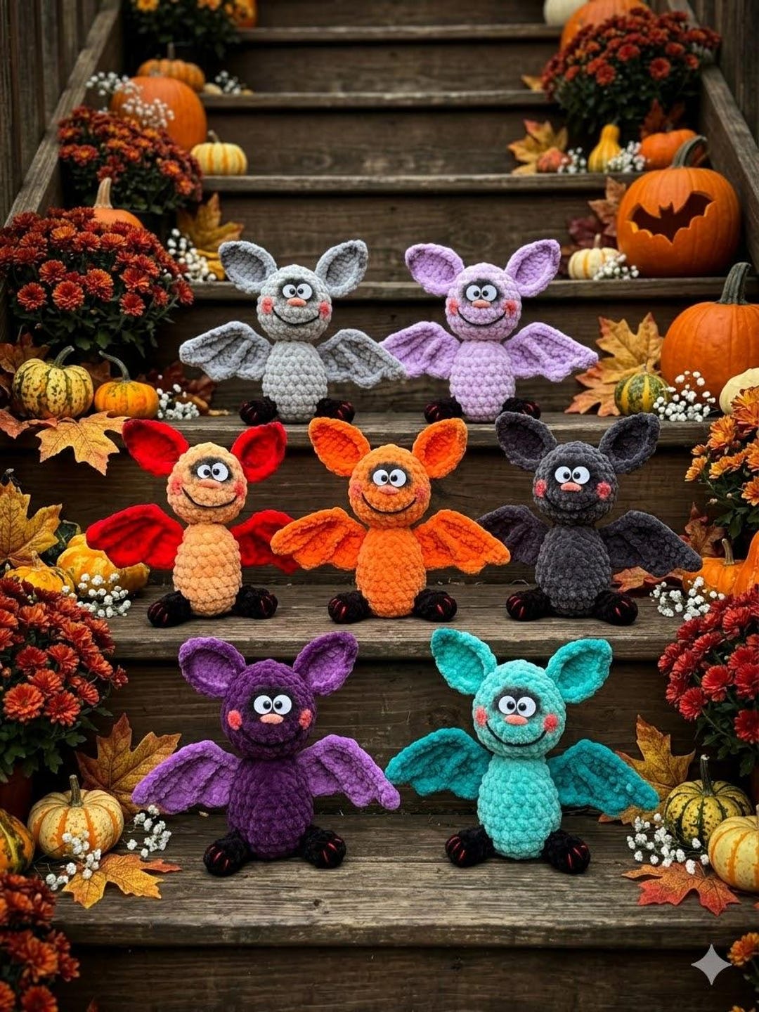 Crochet Bat Pattern PDF, Amigurumi Bat Tutorial, Halloween Crochet ...