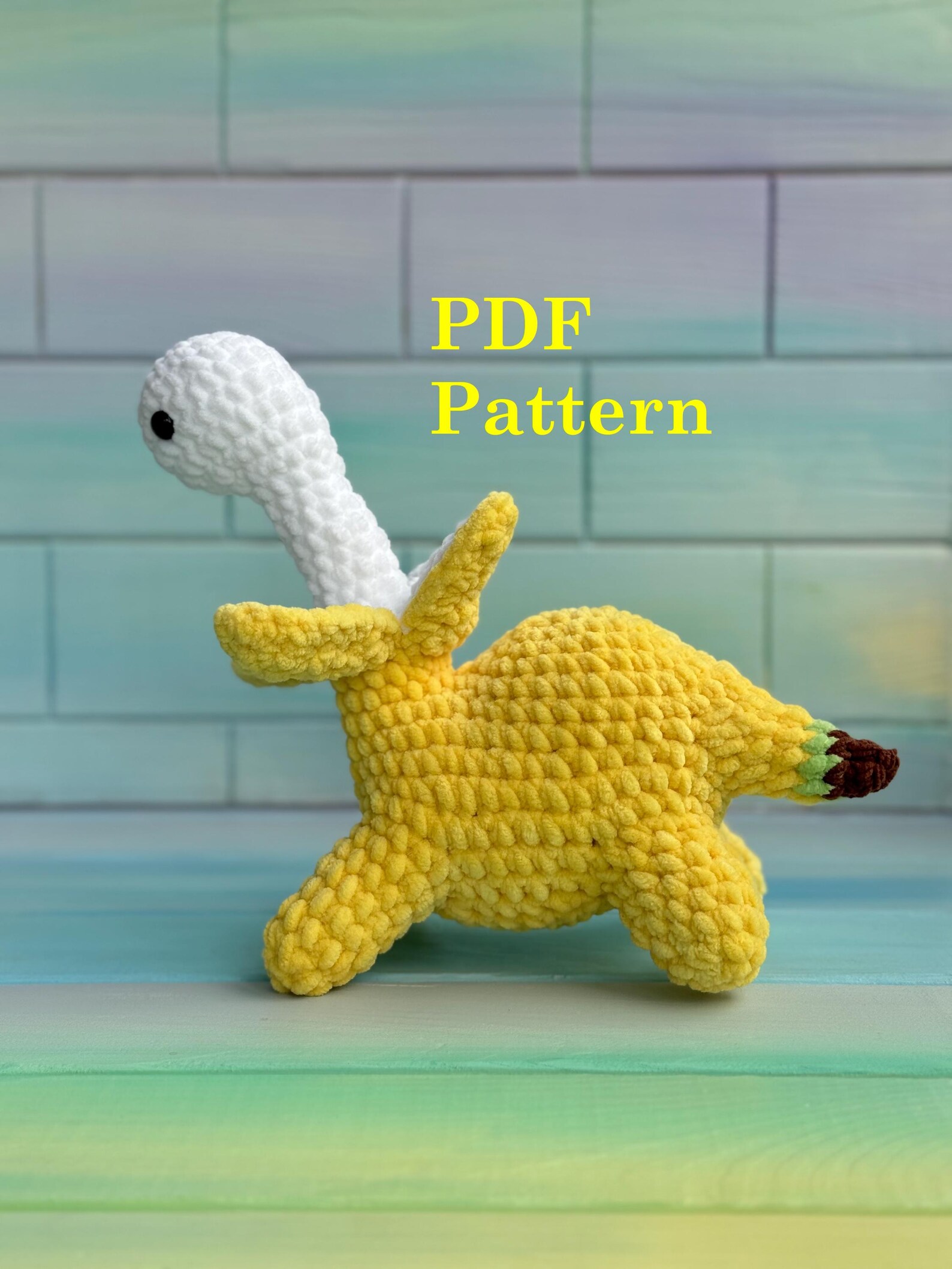 No Sew Bananasaurus Crochet Pattern, Dinosaur Amigurumi Crochet ...
