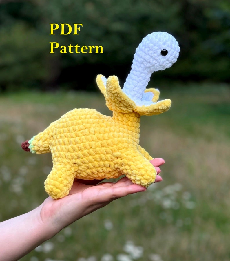 No Sew Bananasaurus Crochet Pattern, Dinosaur Amigurumi Crochet ...