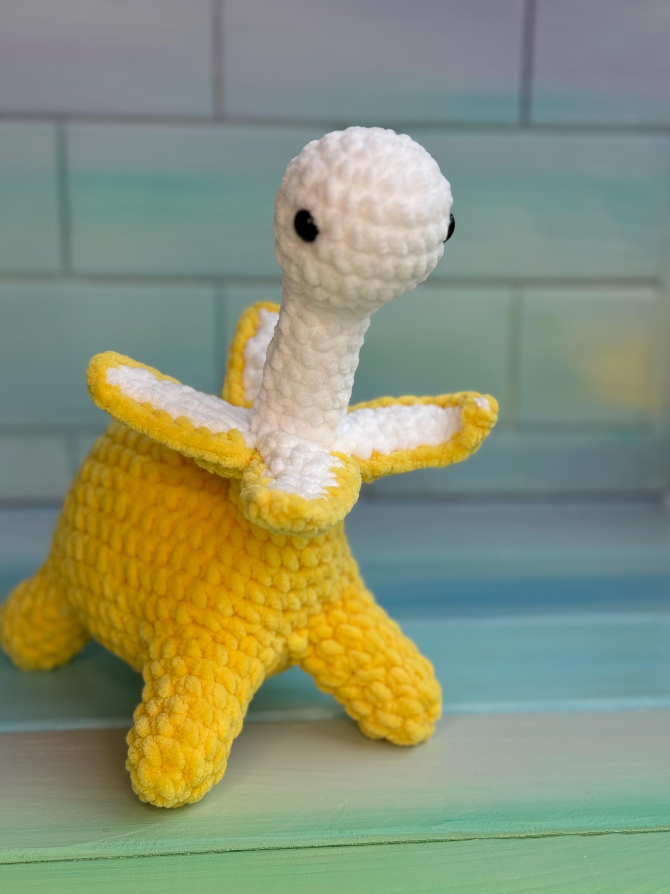 No Sew Bananasaurus Crochet Pattern, Dinosaur Amigurumi Crochet ...
