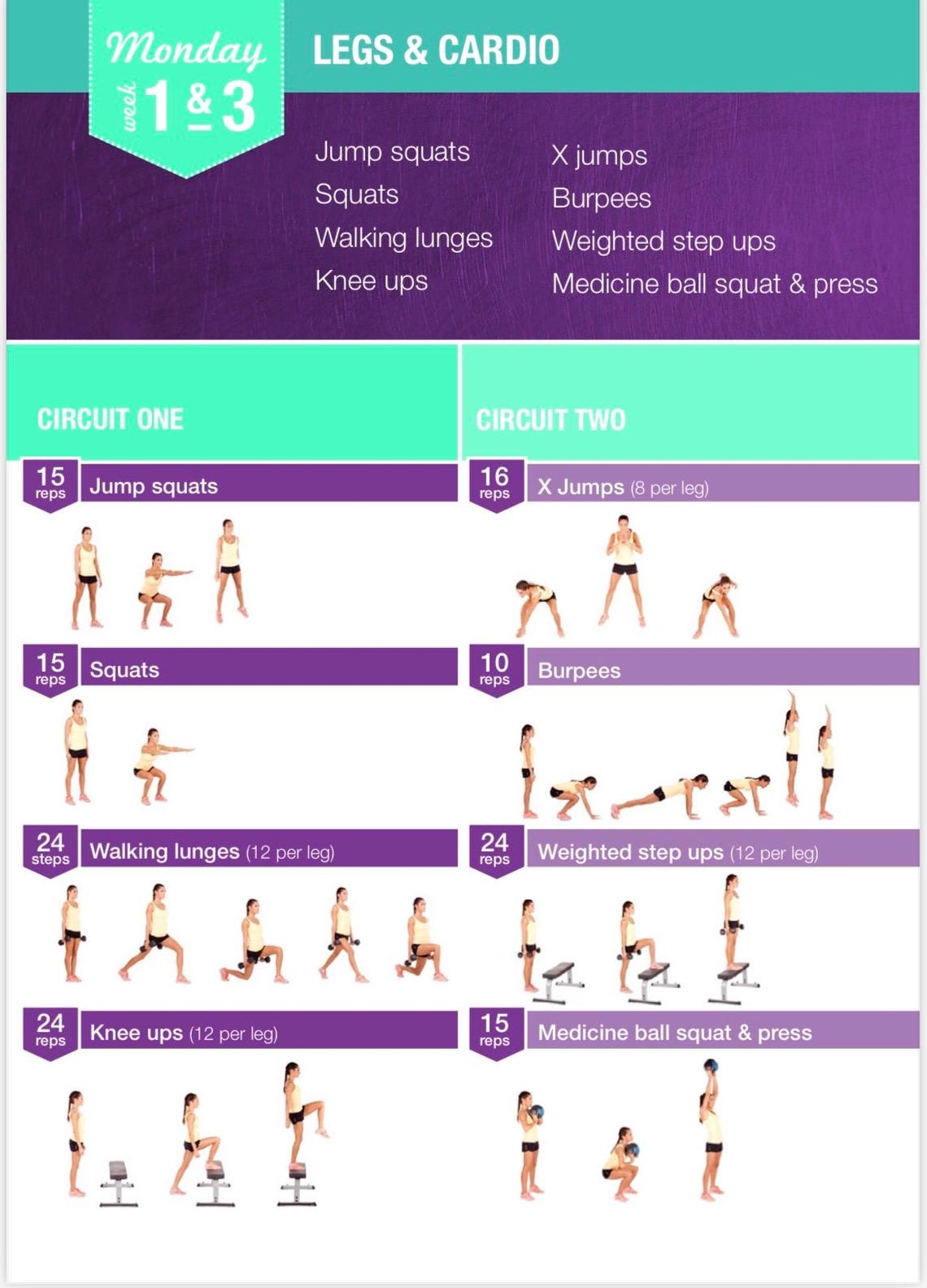 Kayla Itsines Bikini Body Guide, BBG, 12 Week Workout Plan , at Home ...