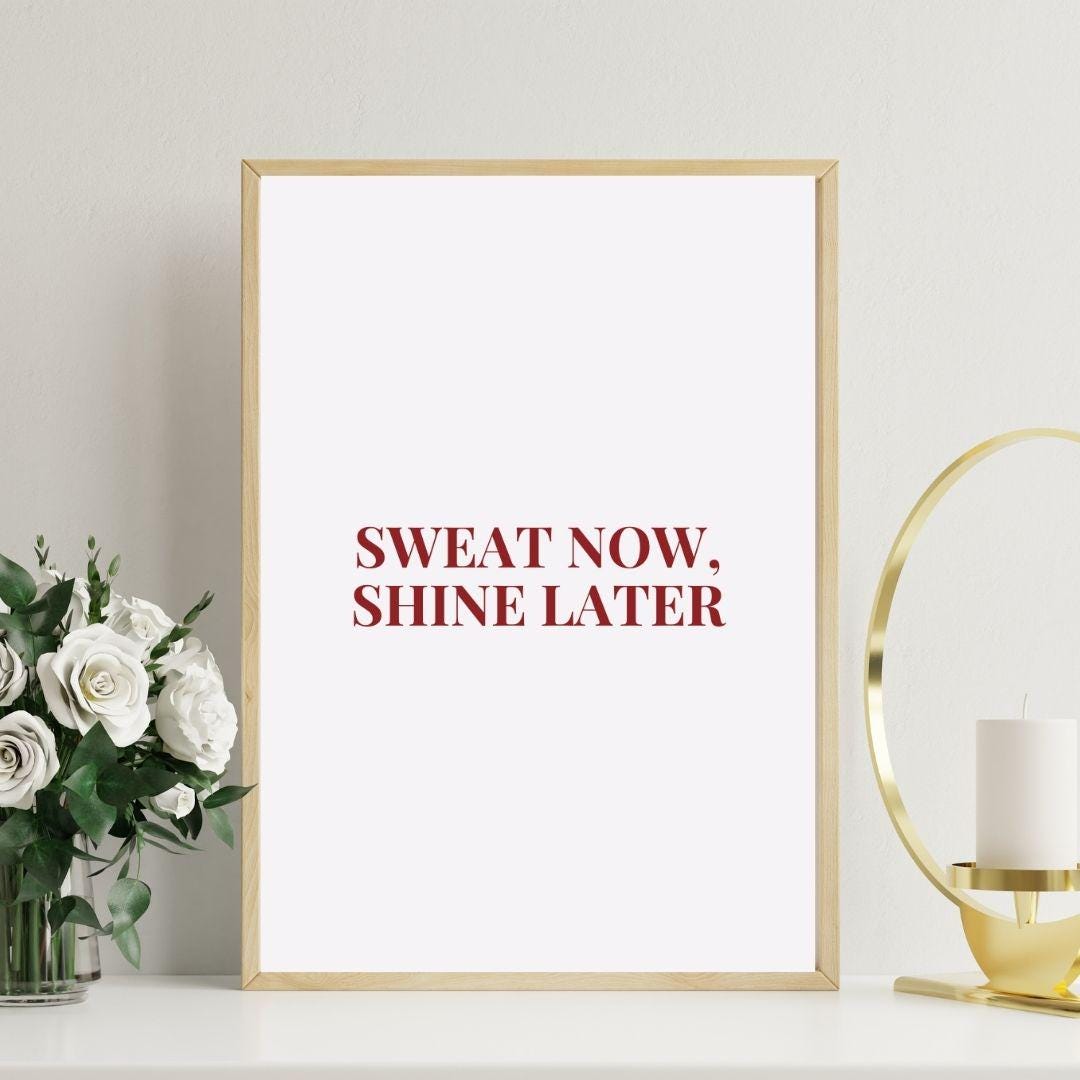 Fitness Motivation Quotes, Gym Wall Art, Workout Poster, Home Gym Decor ...