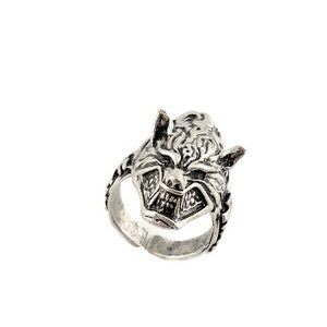 Wolf Ring Nordic Wolf Head Ring Unisex Stainless Steel - Etsy