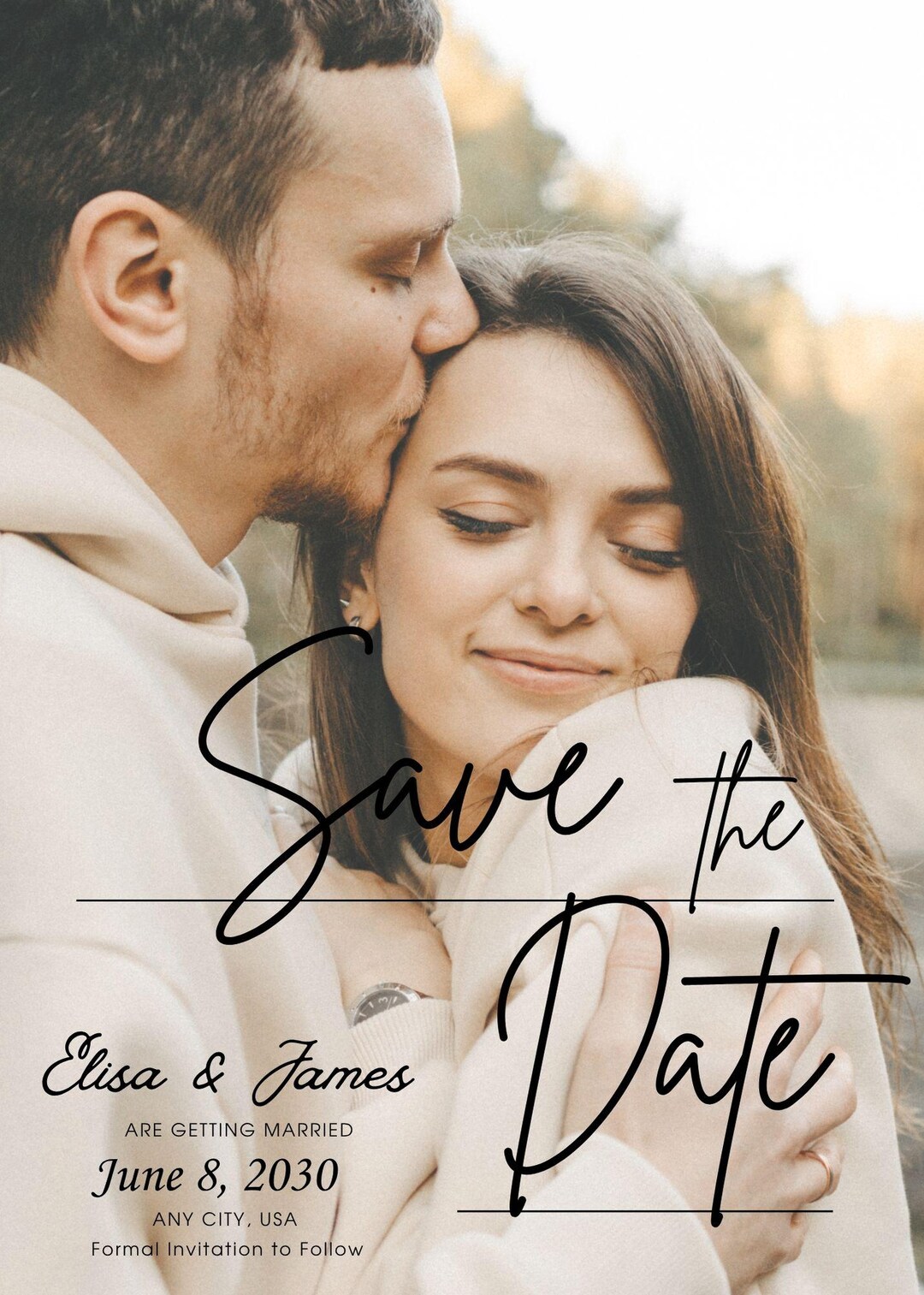 Save the Date Template | Modern Wedding Announcement Special Occasion ...