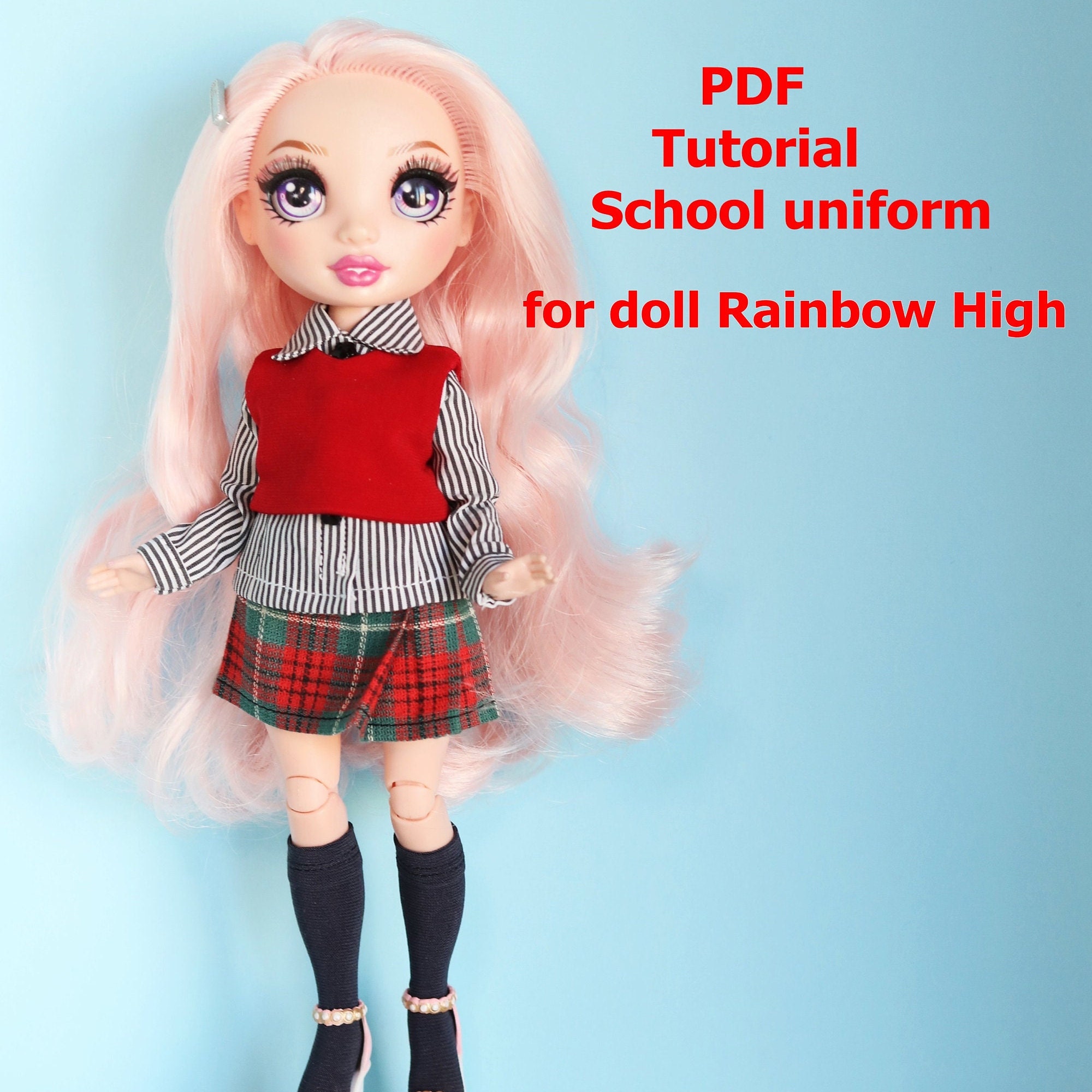 Tutorial School Uniform for Rainbow High Dolls - Etsy