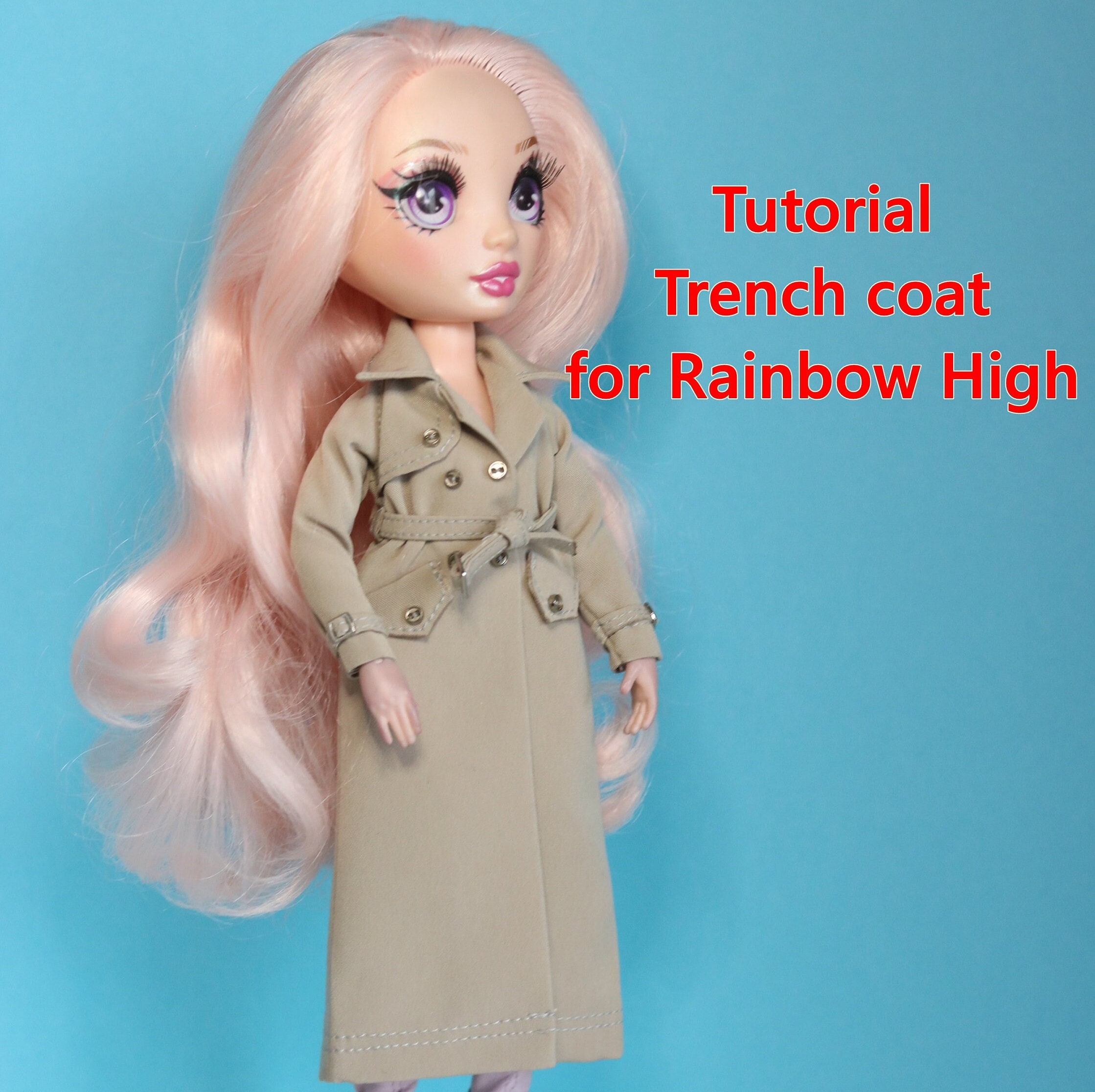 Tutorial Trench Coat for Rainbow High - Etsy