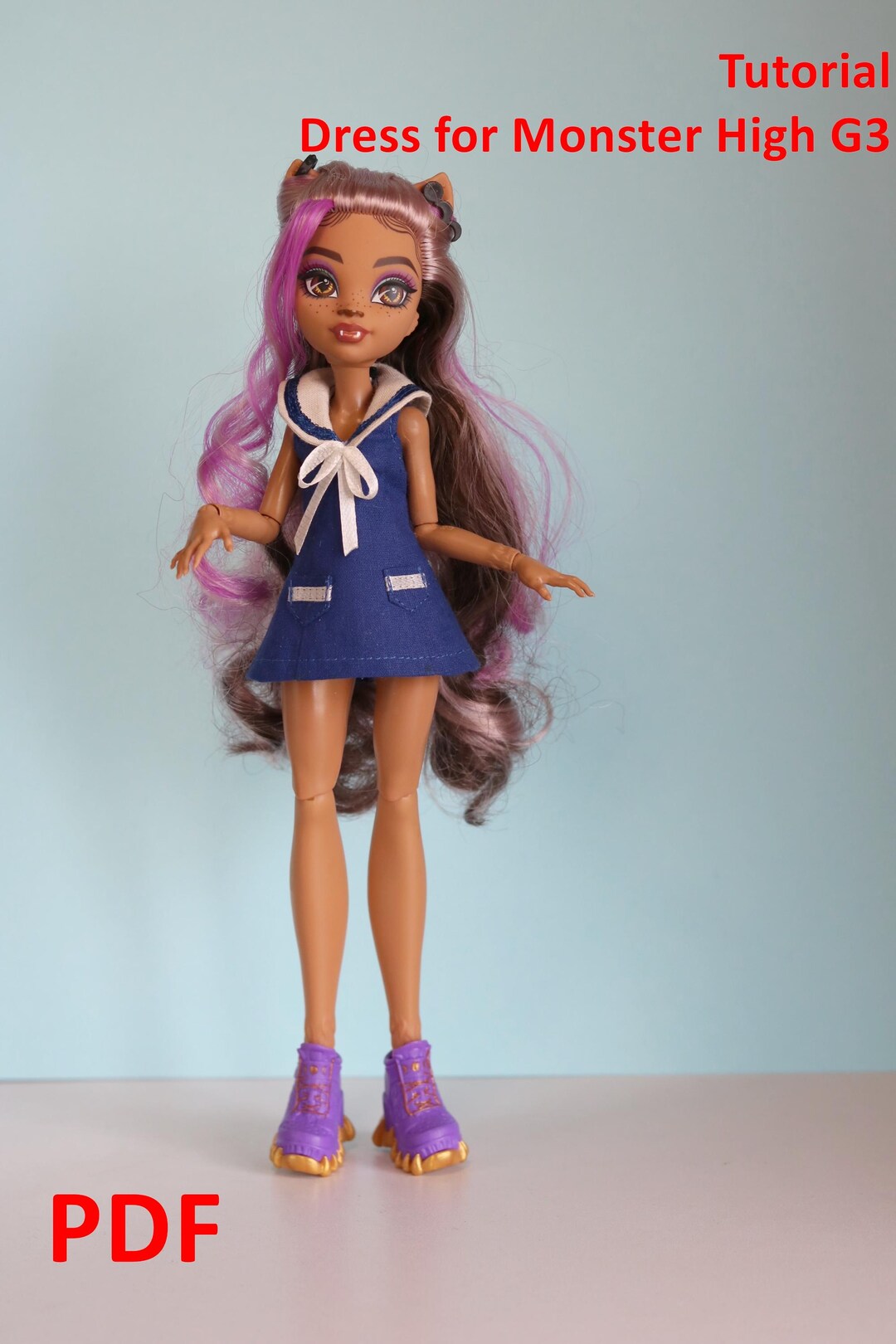PDF Tutorial Monstеr Hіgh G3 Dress – Easy Sewing Pattern for Doll ...