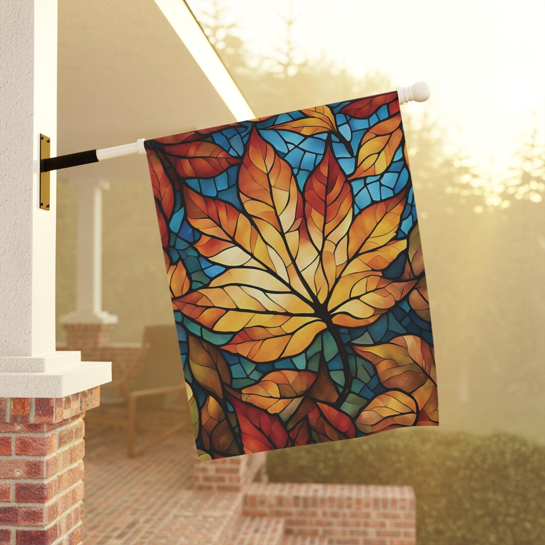 Fall Leaf Flag, Fall Leaves Flag - Fall Garden & House Banner for ...