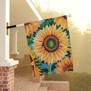 Sunflower Flag, Summer Flag, Sunflower Garden Decor, Summer Outdoor ...
