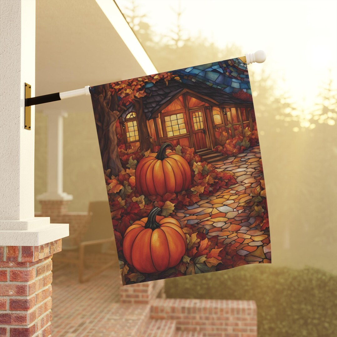 Garden Flag, Fall Season House Banner, Fall Flag Decor, Outdoor Garden ...