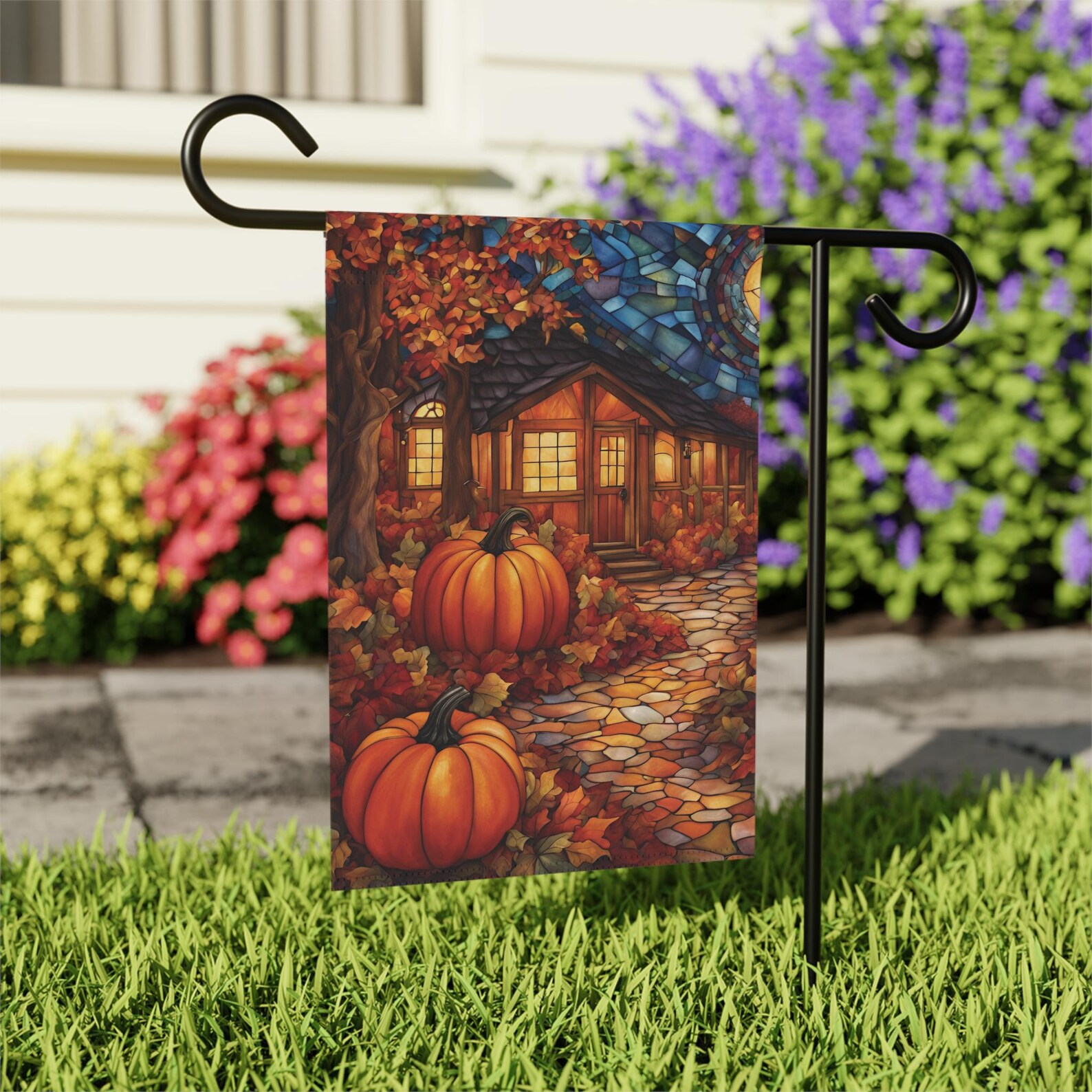 Garden Flag, Fall Season House Banner, Fall Flag Decor, Outdoor Garden ...