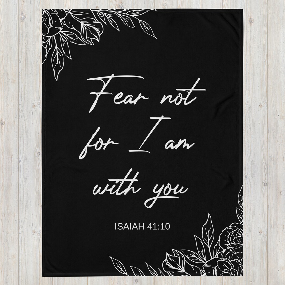 Throw Blanket Scripture Calligraphy Blanket Isaiah 41:10 - Etsy