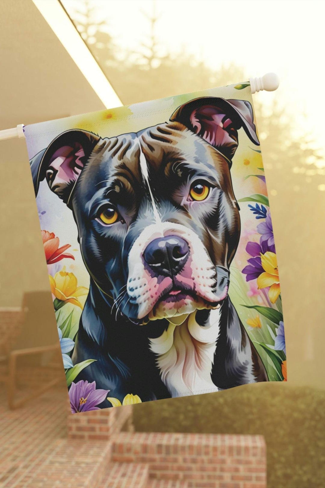 Pitbull Spring Flag, Garden Banner, House Banner, Spring Decor, Pitbull ...