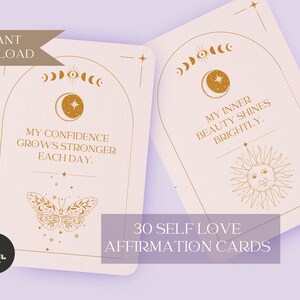 30 Self-love Affirmation Cards Printable, Manifestation Deck, Self ...