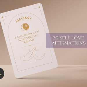 30 Self-love Affirmation Cards Printable, Manifestation Deck, Self ...