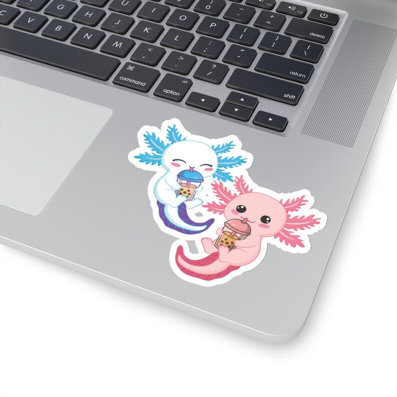 Axolotl Sticker, Axolotl With Boba Sticker, Animals With Boba Stickers ...