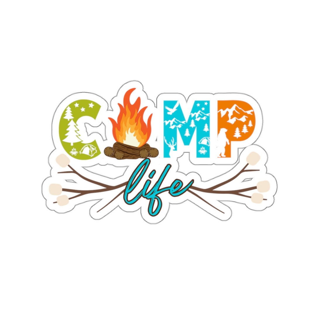 Camp Life Sticker, Camping Sticker for Water Bottle, Camping Laptop ...