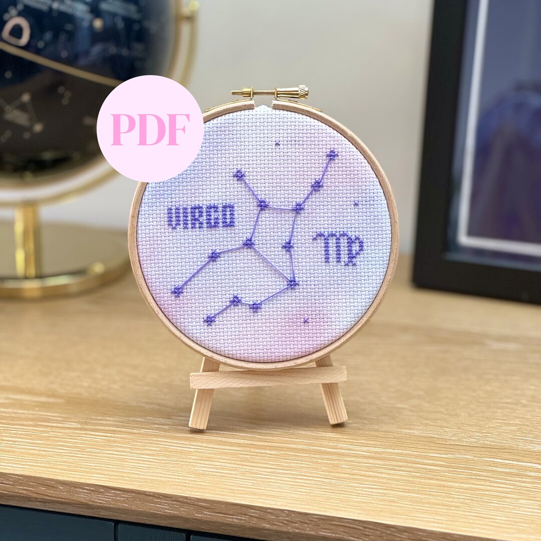 Virgo Constellation Galaxy Cross Stitch Pattern – PDF Download - Etsy