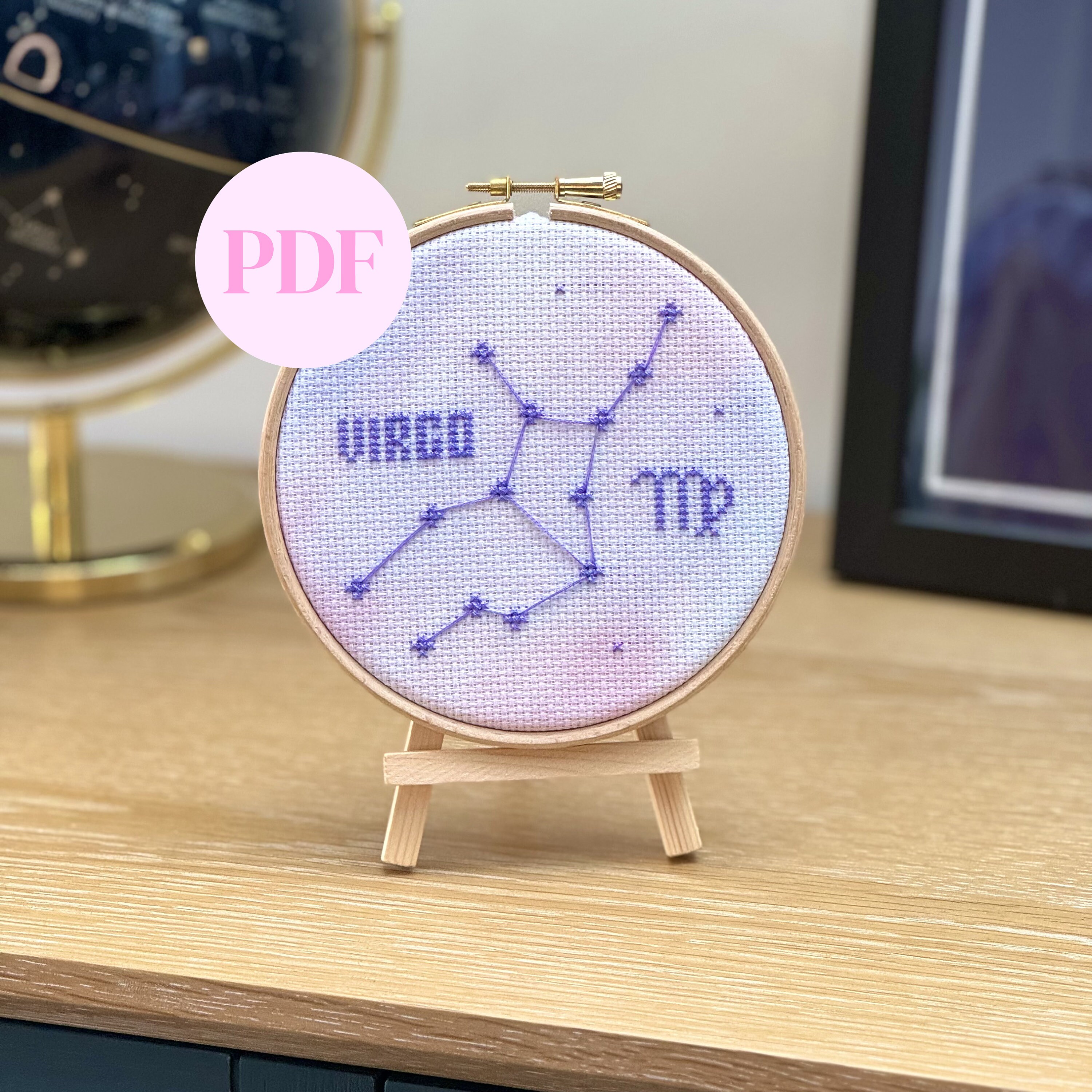 Virgo Constellation Galaxy Cross Stitch Pattern – PDF Download - Etsy
