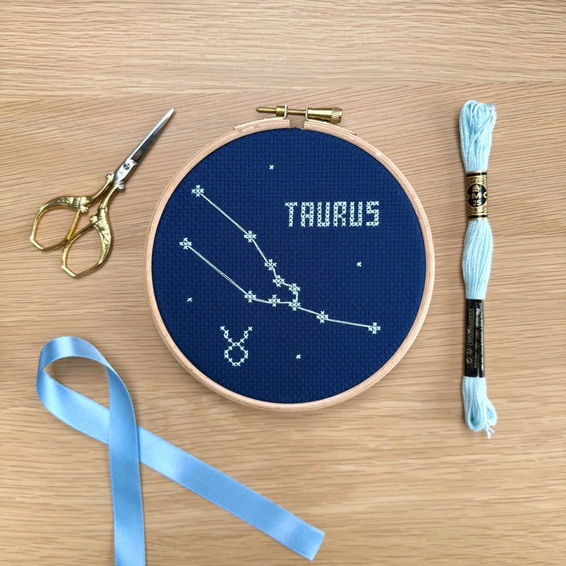 Taurus Constellation Night Sky Cross Stitch Pattern – PDF Download - Etsy