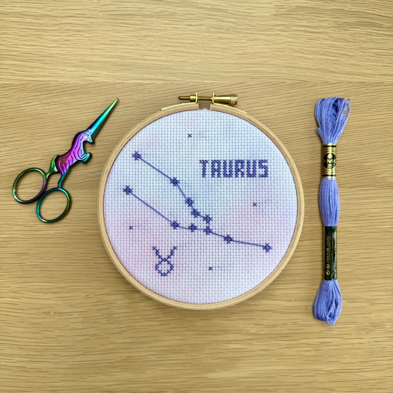 Taurus Constellation Galaxy Cross Stitch Pattern – PDF Download - Etsy