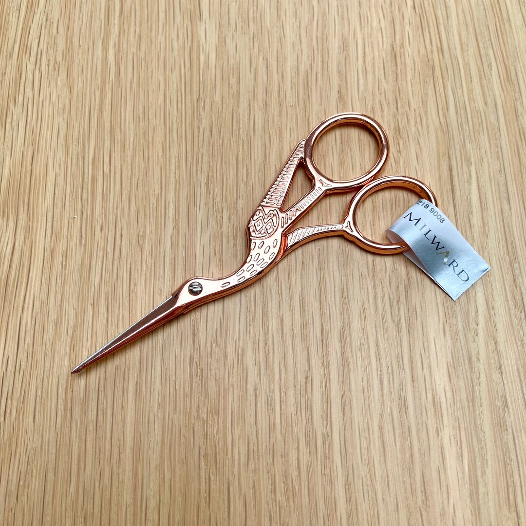 Milward Rose Gold Stork Embroidery Scissors - Etsy
