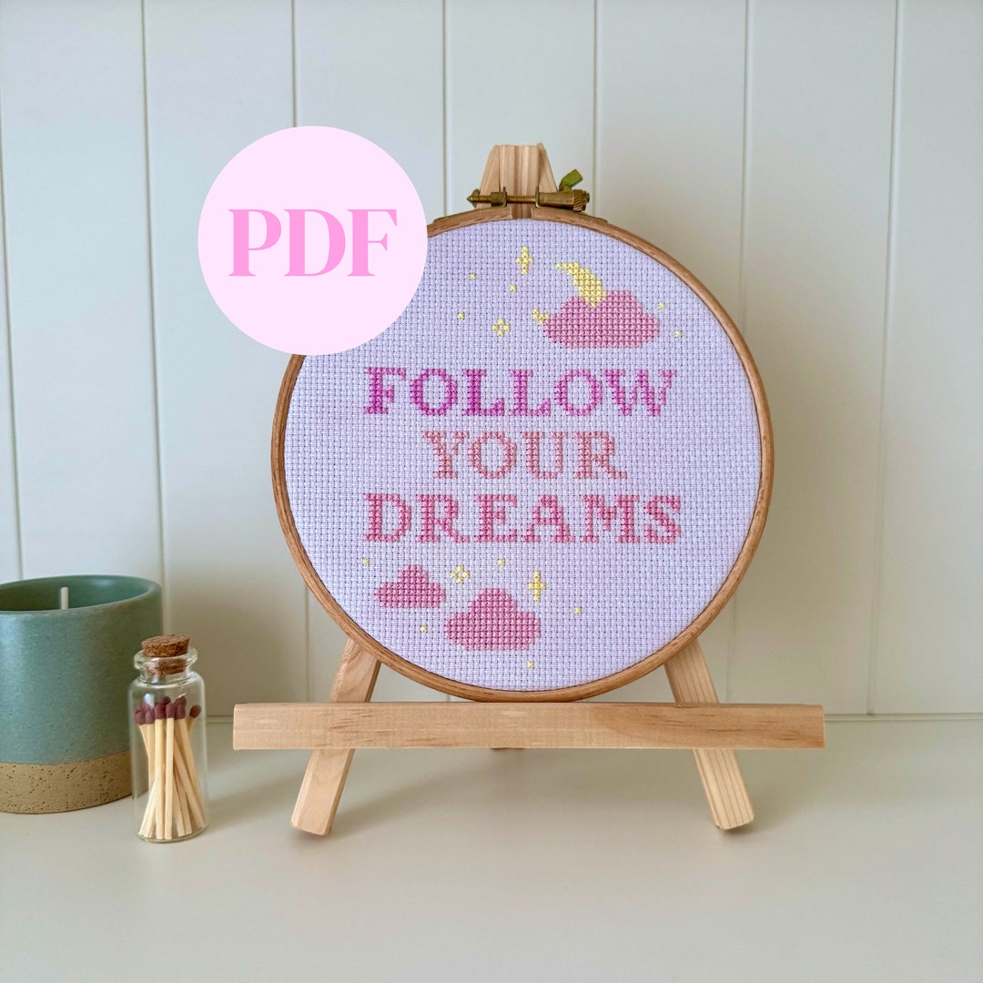 Follow Your Dreams 6 Inch Cross Stitch Pattern – PDF Download - Etsy