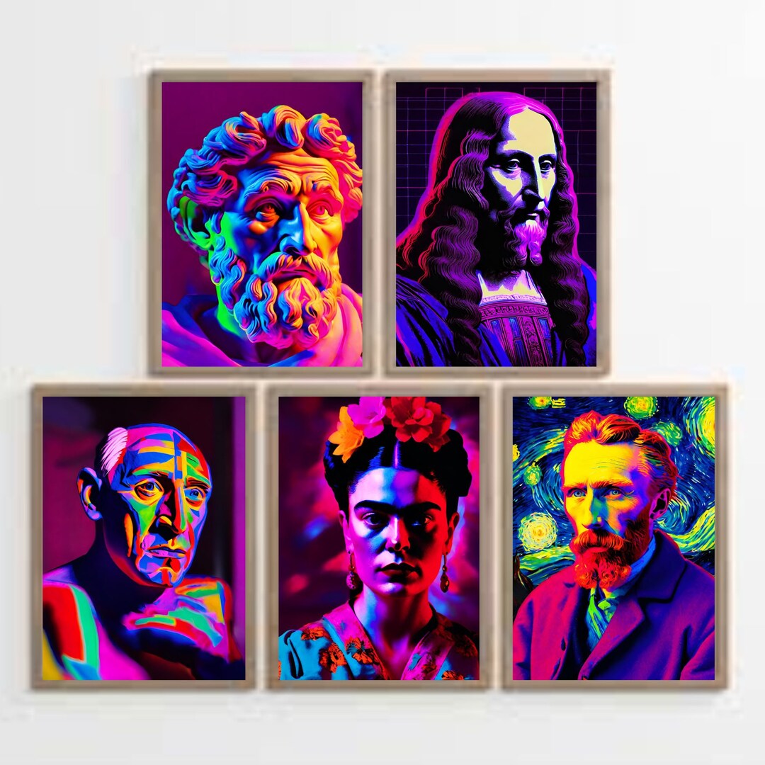 Set of 5 Famous Artists Printables Bundle Art History Art - Etsy