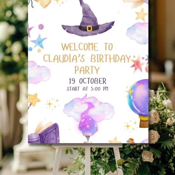 Happy Birthday Welcome Sign Editable Template Instant Download Edit ...