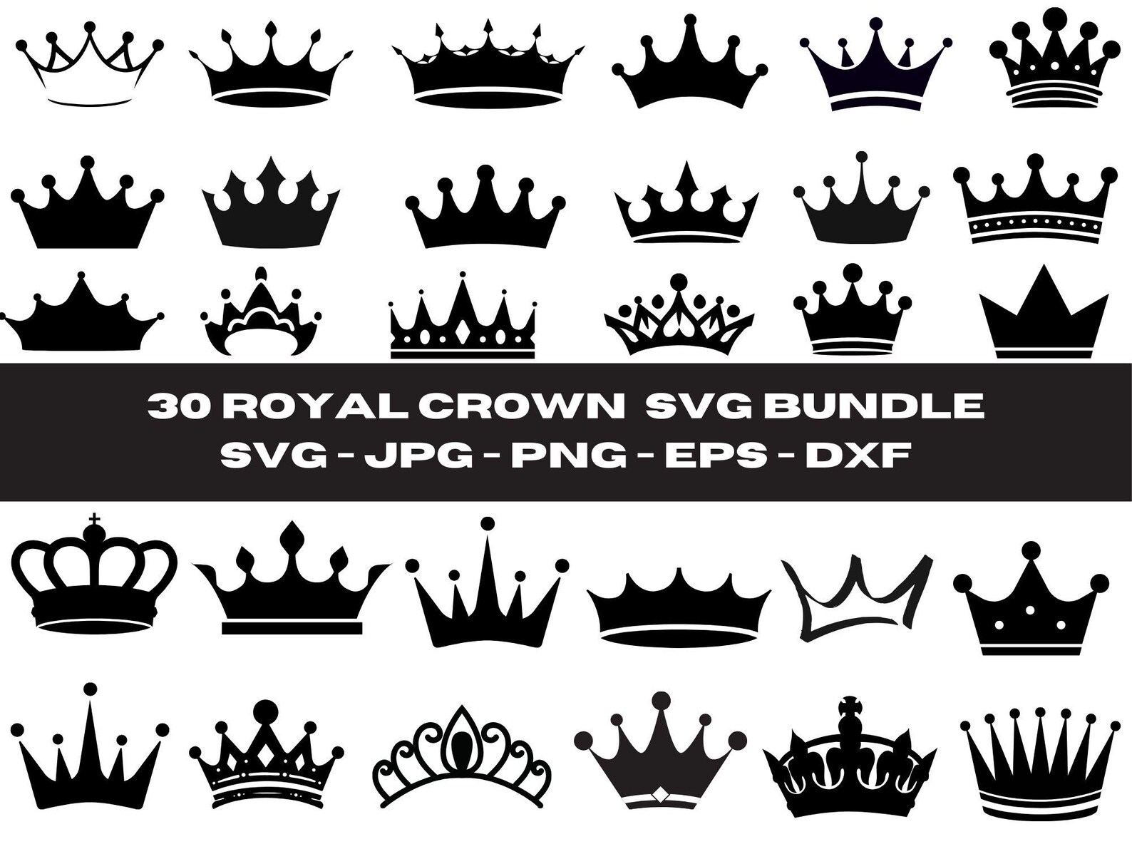 Royal Crown SVG File, King Crown SVG, Queen Crown SVG, Princess Tiara ...