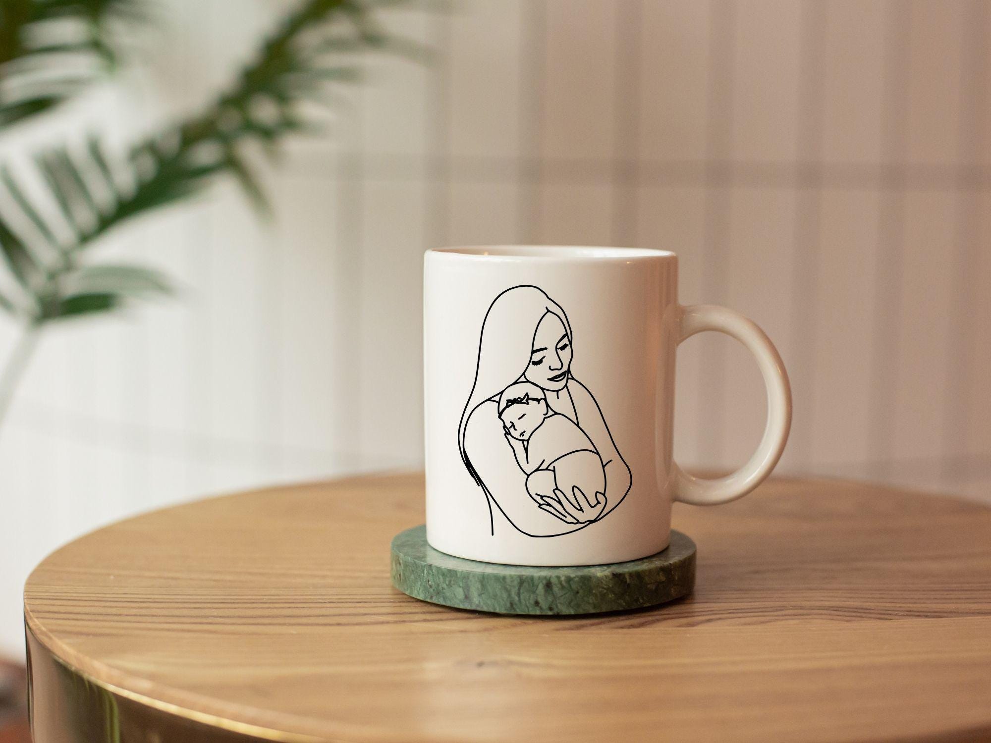 Baby Line Art\ Child\ Baby\ Newborn Toddler\ Line Drawing\ Instant ...