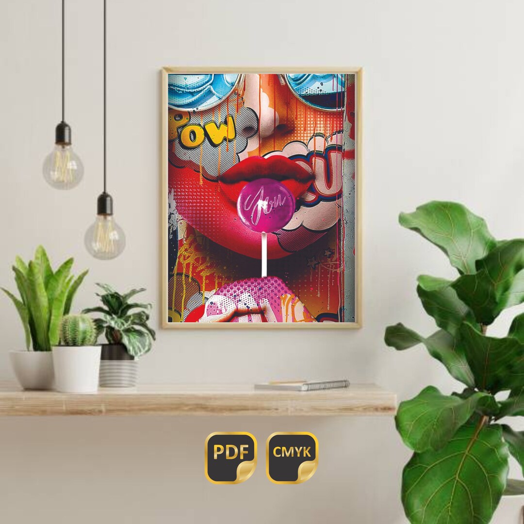 2024, Candy Surrender, Innocent Beautiful, Colorful Artistic Wall Art ...