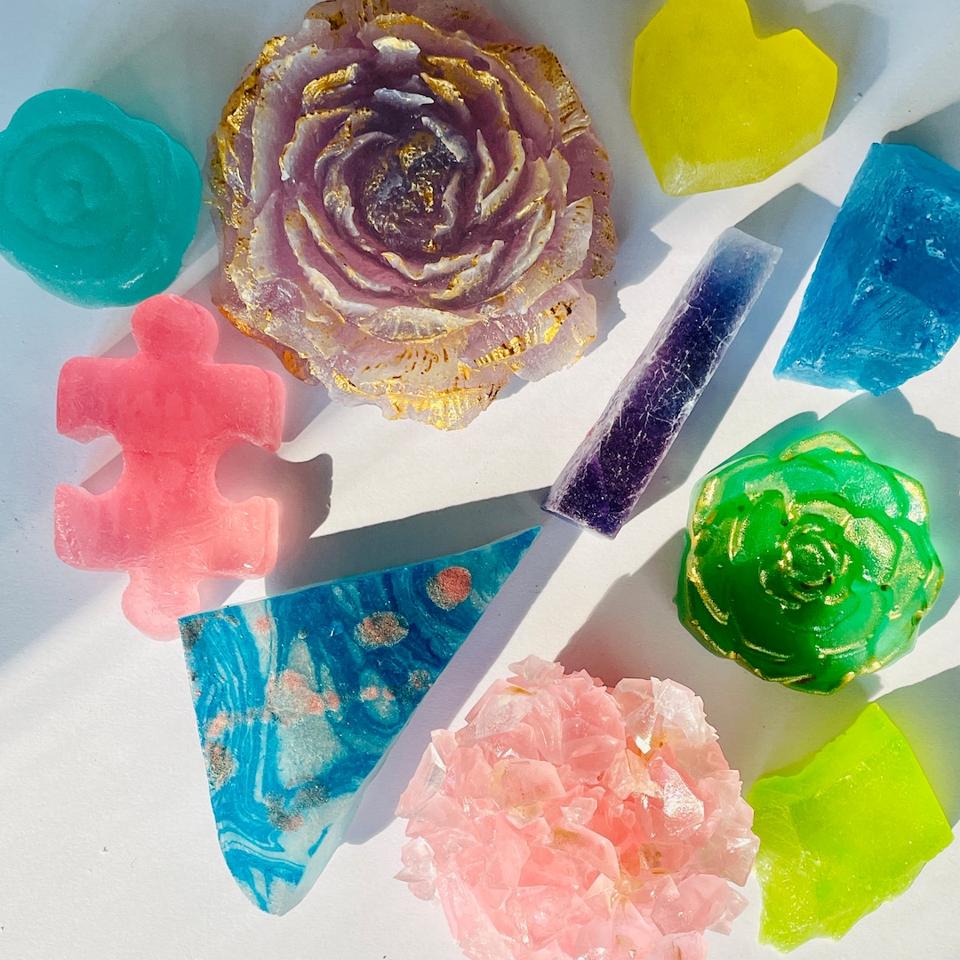 Luxury Edible Gems Sampler Box, Kohakutou Crystal Candy, Edible ...