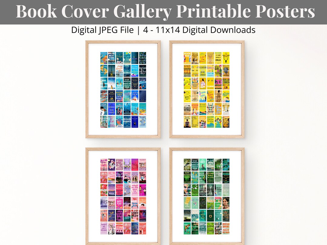 Gallery of Four Printable Book Cover Posters for Book Lovers - Etsy