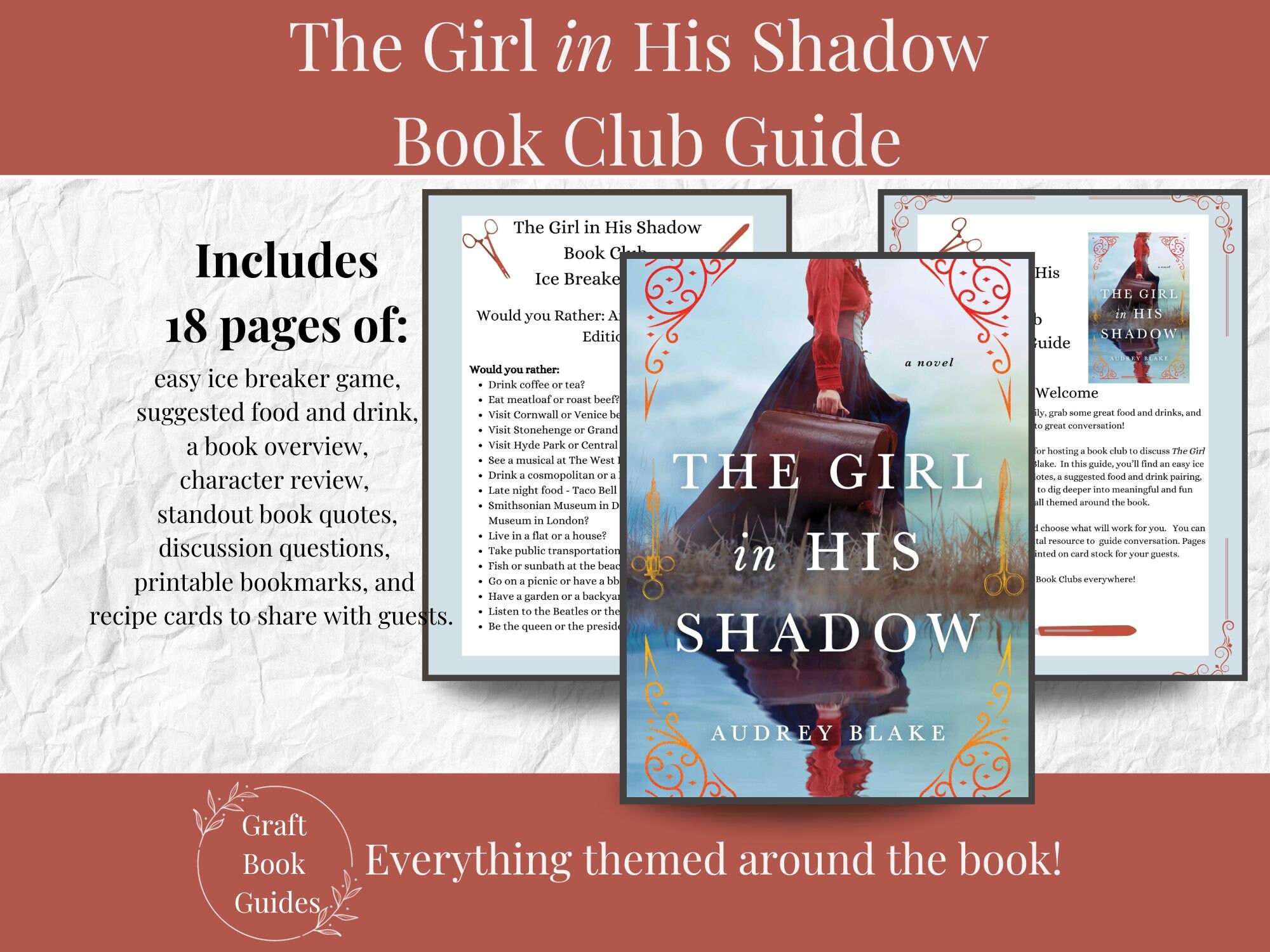 Book Club Guide Discussion Book Study Questions the Girl in His Shadow ...